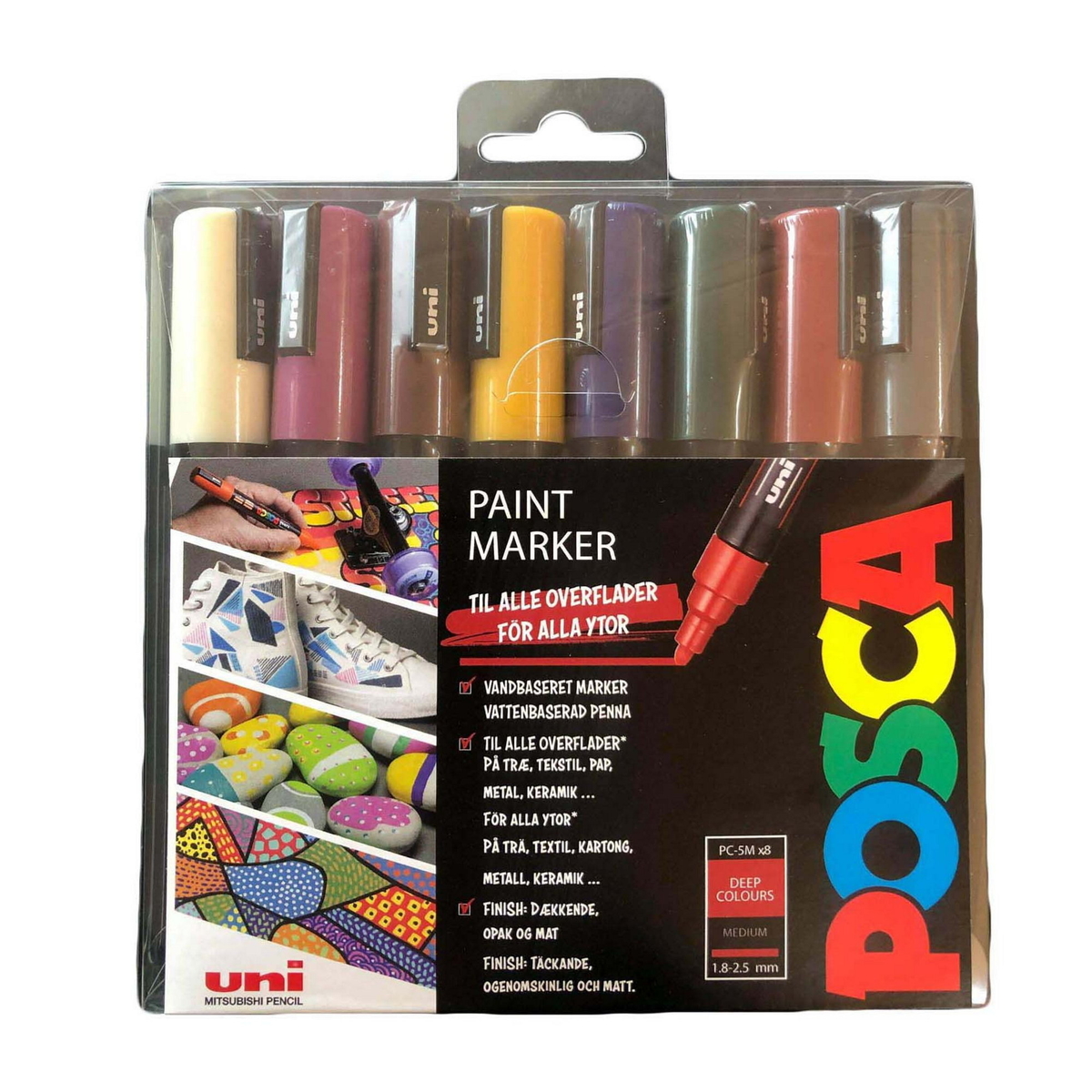 Posca PC-5M deep colours 8-p | Panduro ® | Kreatima