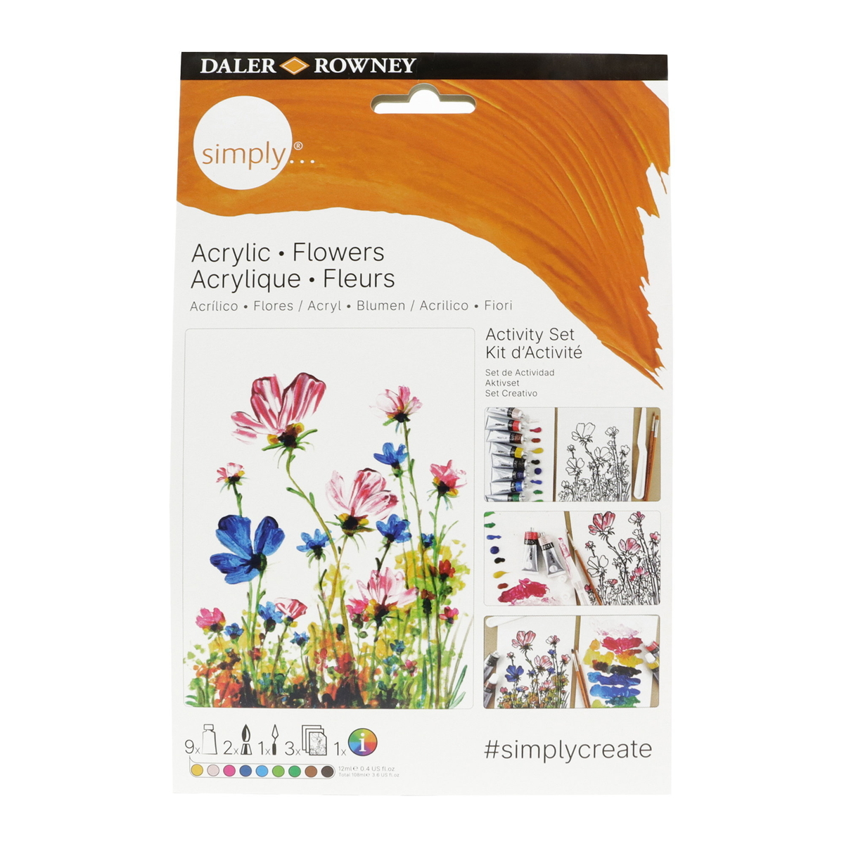 Daler-Rowney Acrylic Flowers Set – allt för att måla blommor med ...