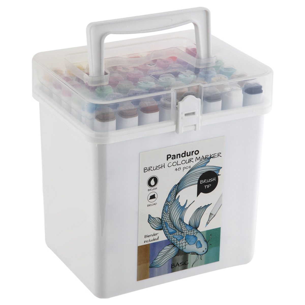 Panduro colour marker brush 48 – twintip-tusjer med penselspiss og ...
