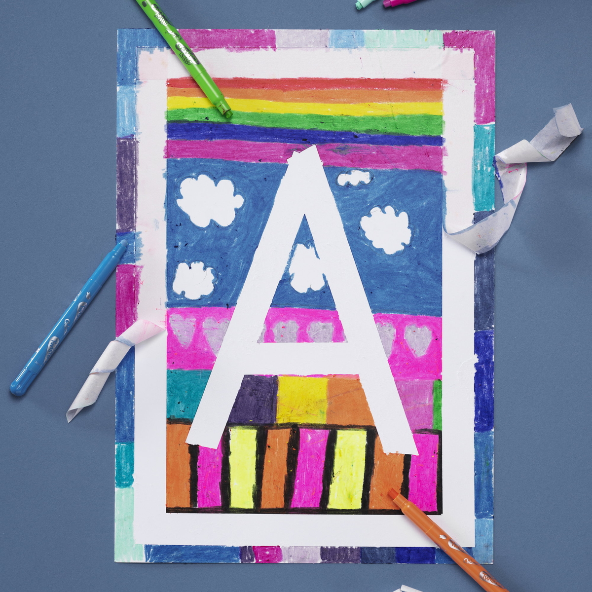 Rita teckningar med tejp | Kreatima